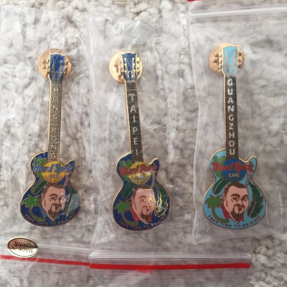 Hard Rock Cafe | Jewelry | 3 Hard Rock Cafe Uncle Dan Pin Set New ...
